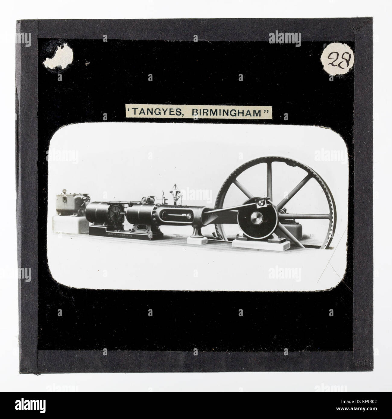 Lantern Slide Tangyes Ltd, Tandem Compound Steam Driven Pulley Engine ...