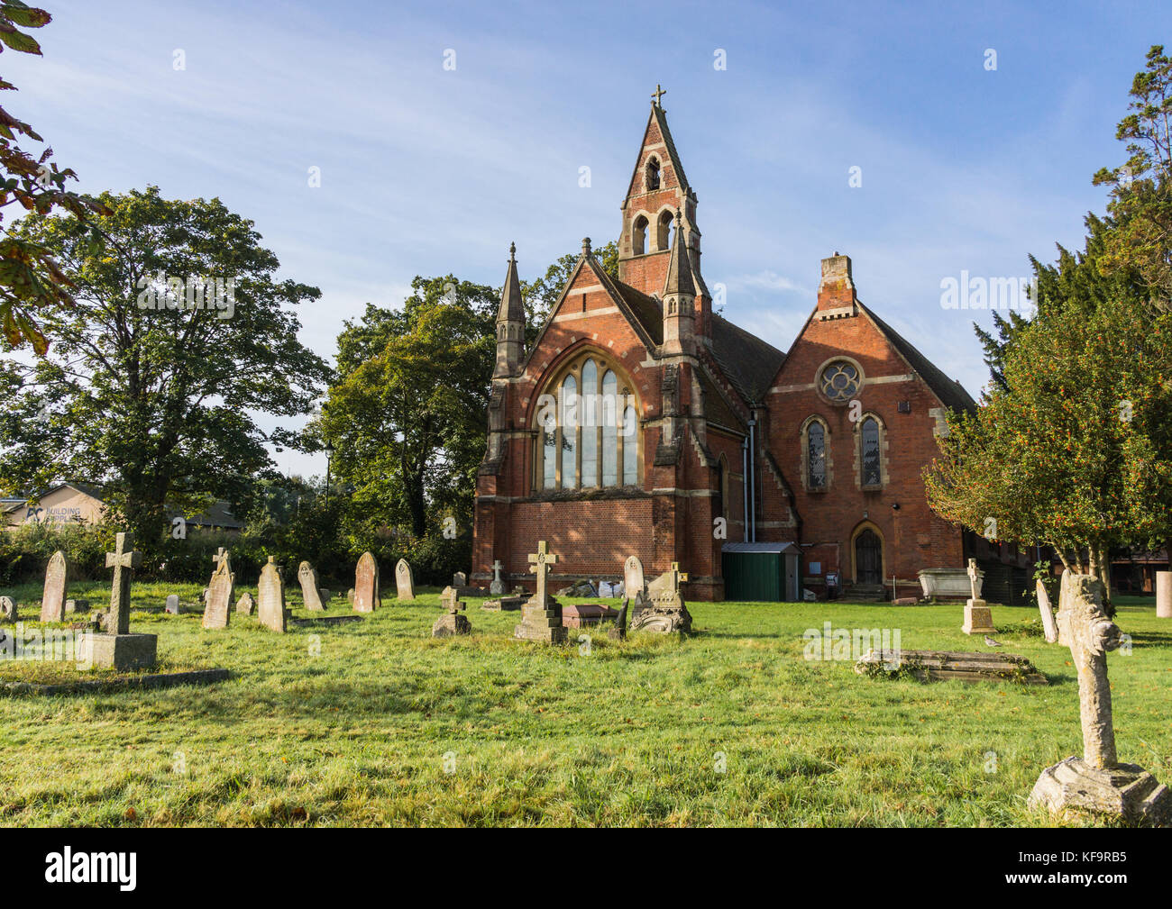Looking at the rear of St John's church in Hythe, Hampshire, England ...