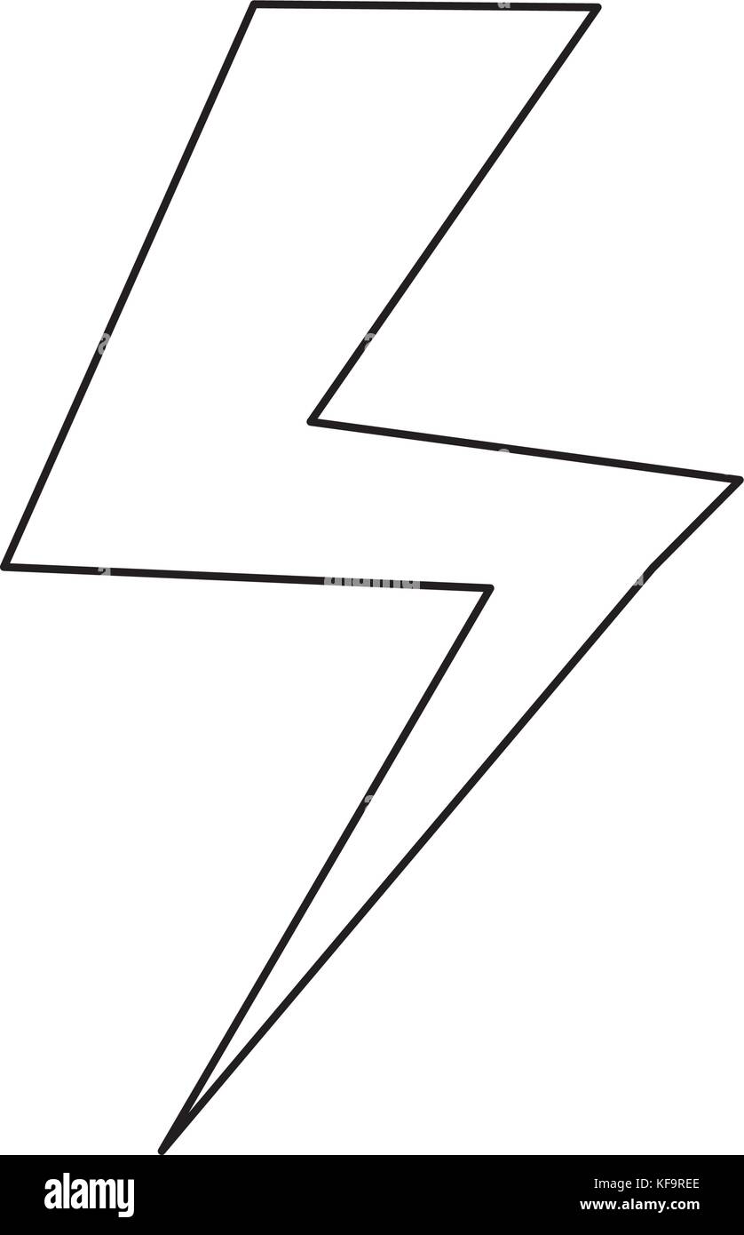 thunder icon over white background vector illustration Stock Vector ...
