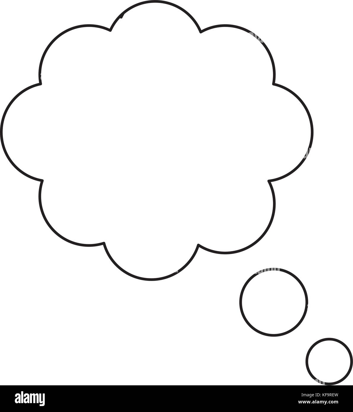 thinking bubble icon over white background vector illustration Stock ...