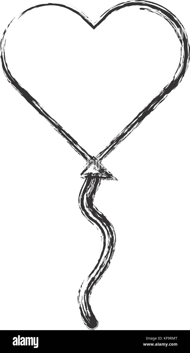 balloon in heart shape icon over white background vector illustration ...