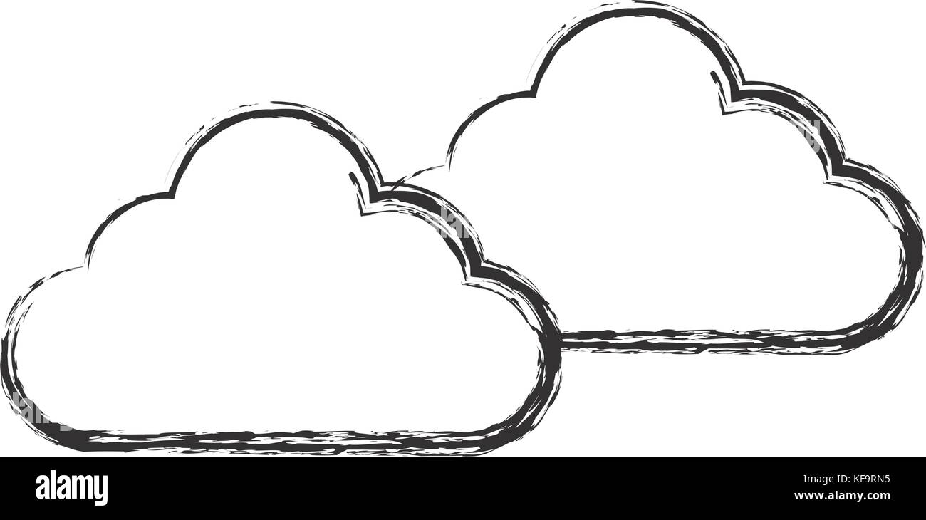 clouds icon over white background vector illustration Stock Vector ...