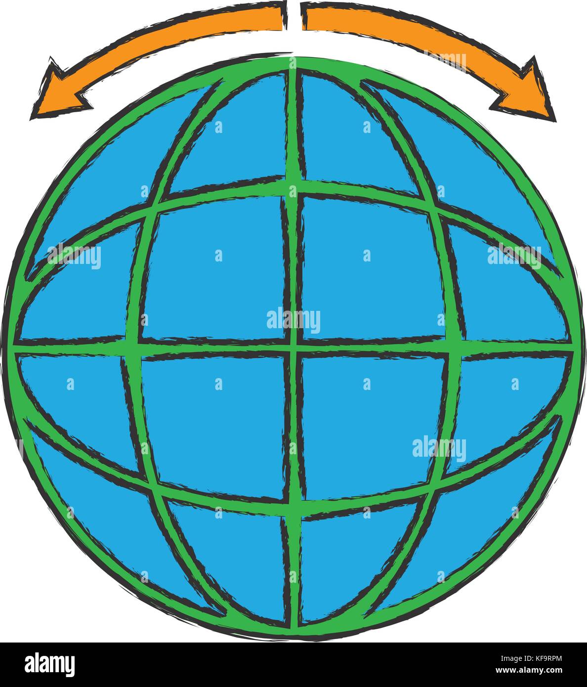 global sphere icon over white background vector illustration Stock ...