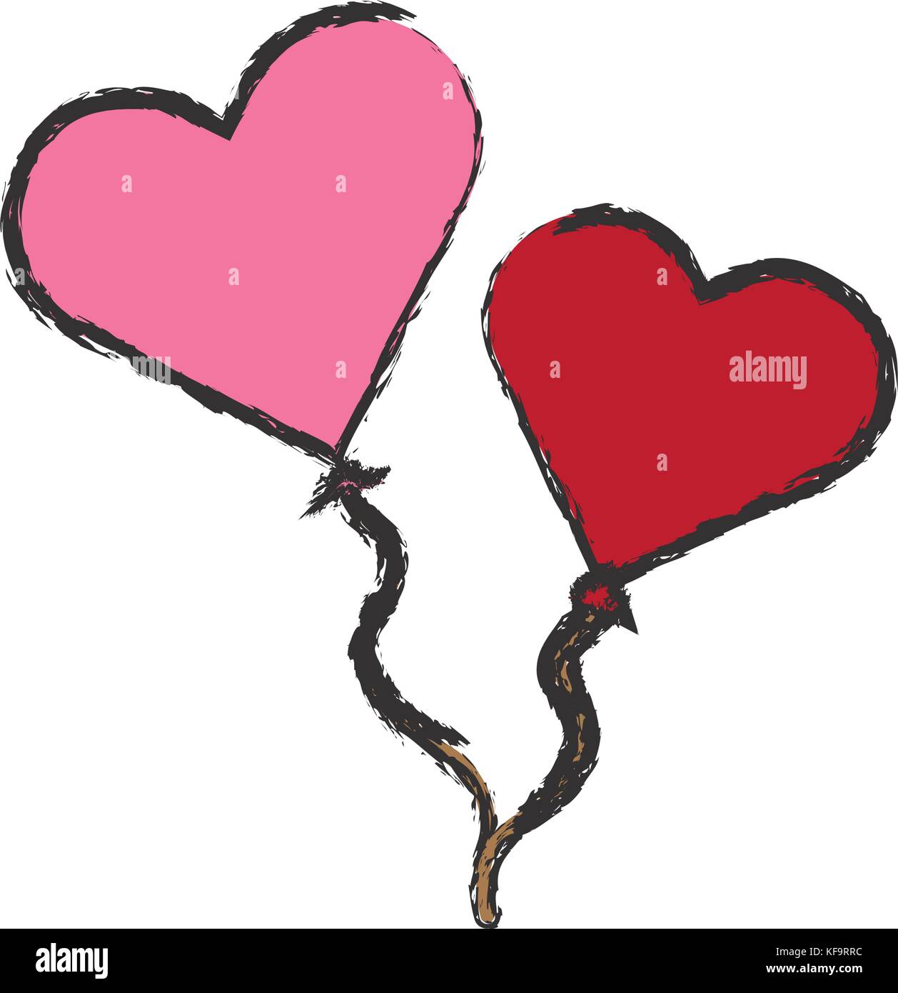 balloon in heart shape icon over white background vector illustration ...