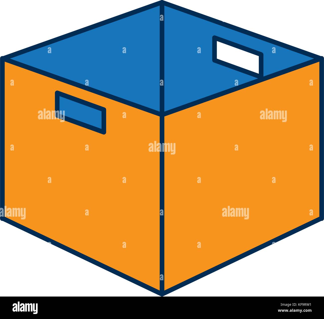 carton box icon over white background vector illustration Stock Vector ...