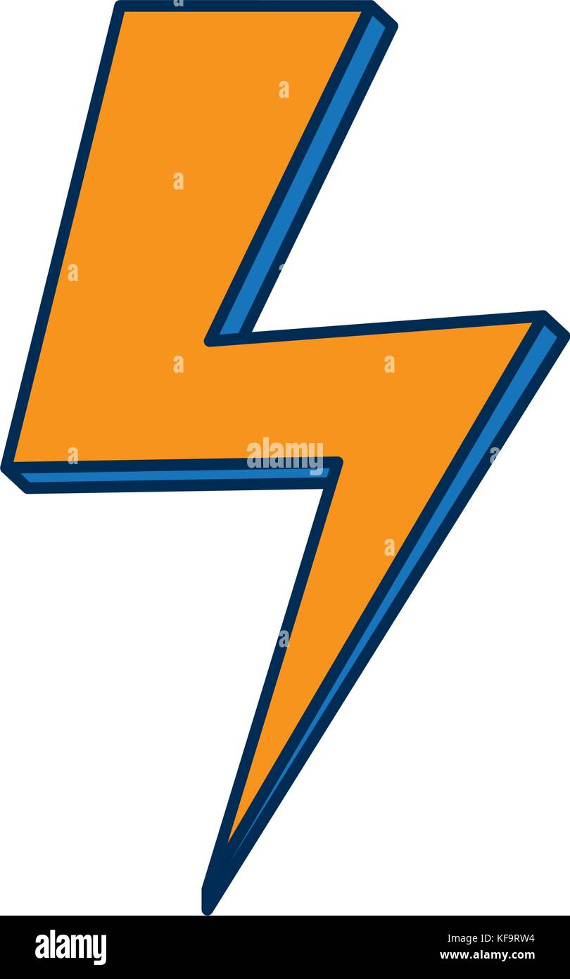 thunder icon over white background vector illustration Stock Vector ...