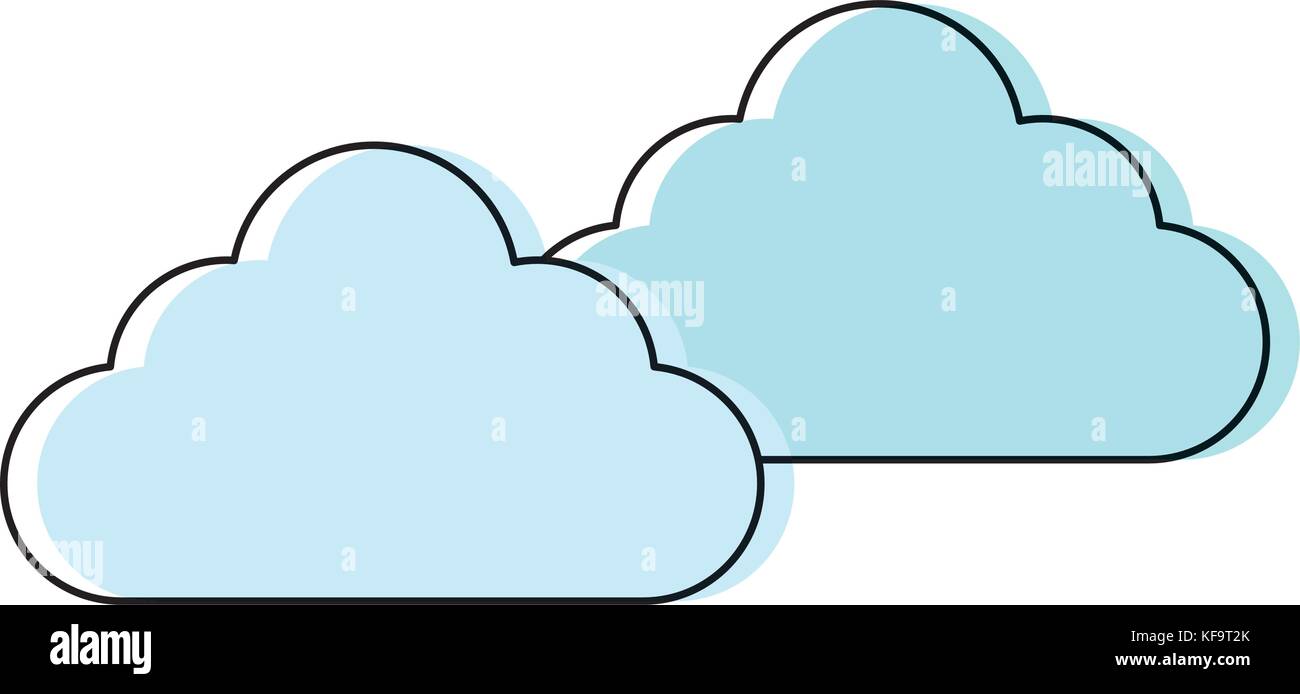 clouds icon over white background vector illustration Stock Vector ...