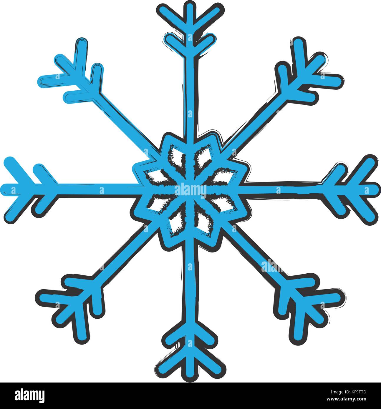 snowflake icon over white background vector illustration Stock Vector ...