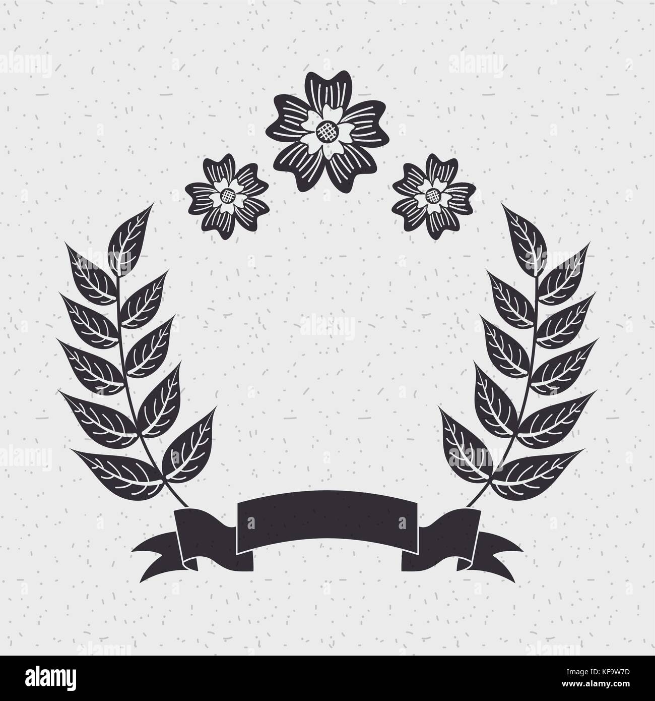 floral decoration banner leaves branch nature vector illustration Stock ...
