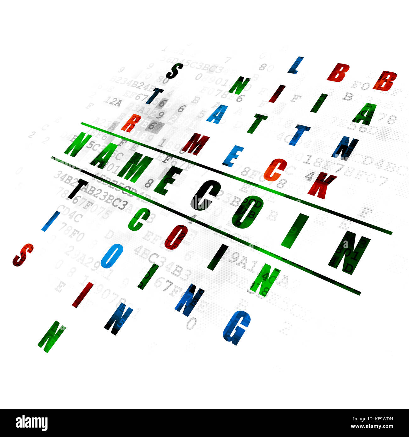 Blockchain concept: Namecoin in Crossword Puzzle Stock Photo - Alamy