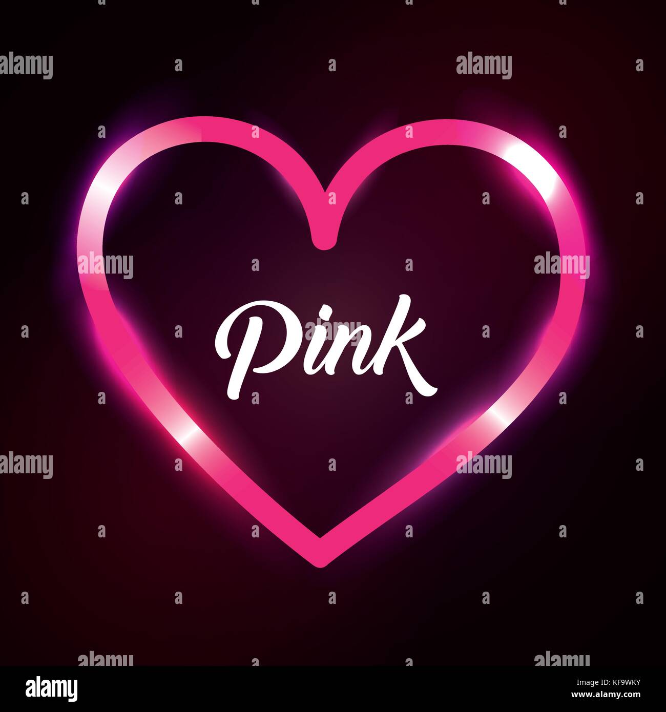 pink love heart romantic passion light dark background vector ...