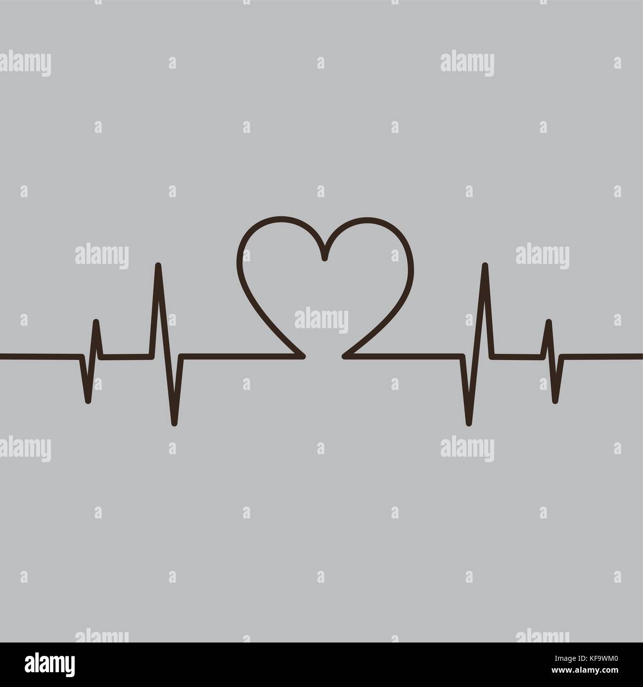 heartbeat love romance line abstract symbol vector illustration Stock ...