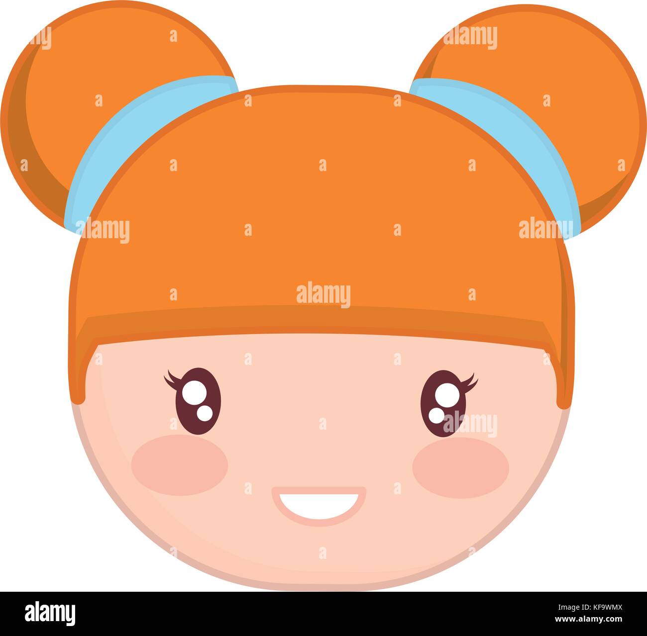 cartoon girl icon over white background colorful design vector ...