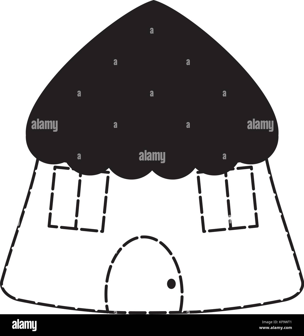 hut icon over white background vector illustration Stock Vector Image ...