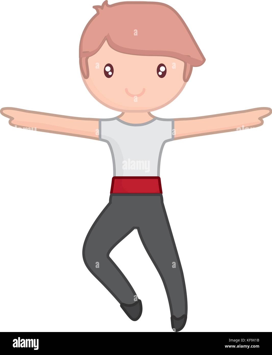 ballet dancer boy icon over white background vector illustration Stock ...