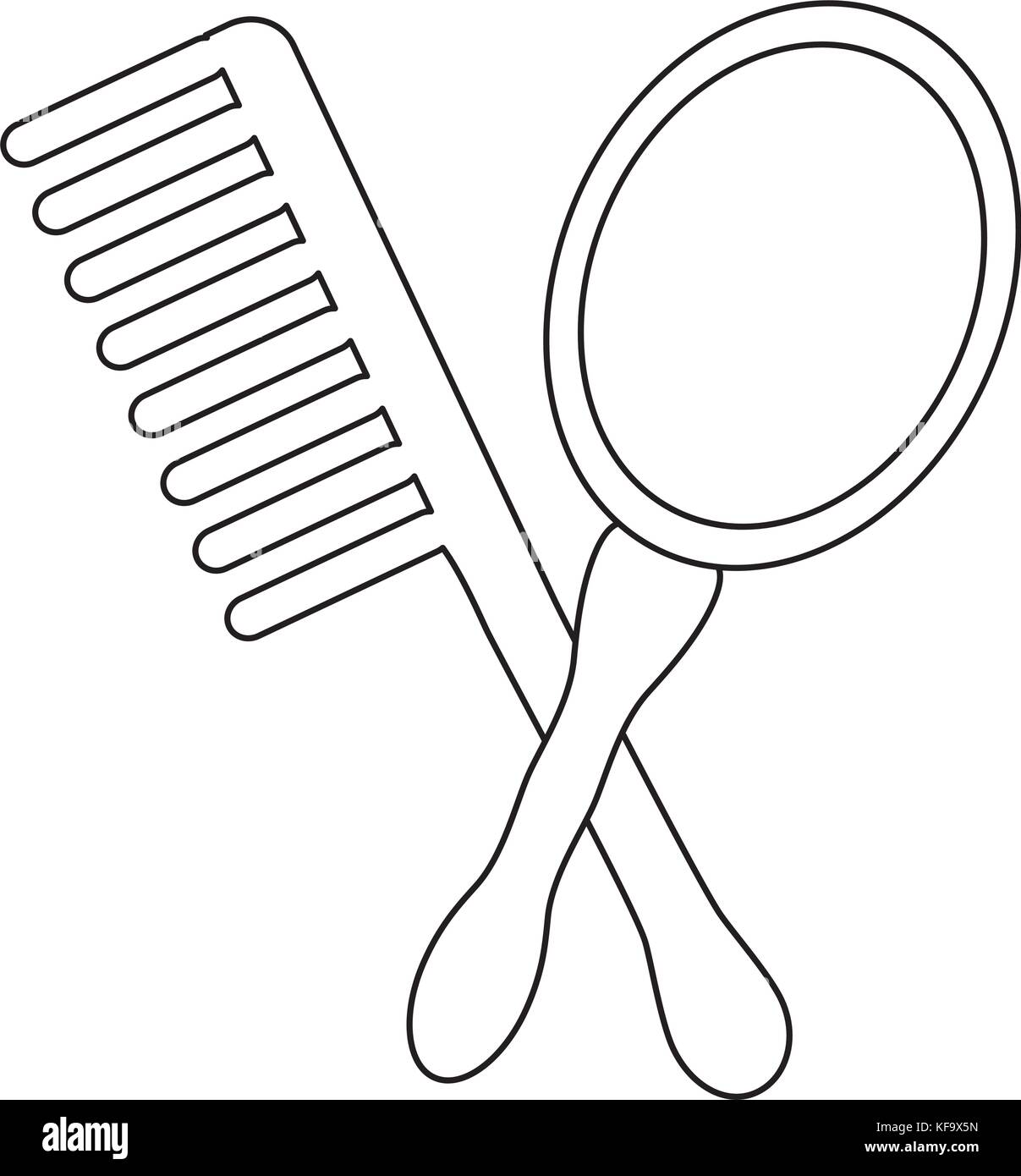 comb icon over white background vector illustration Stock Vector Image ...