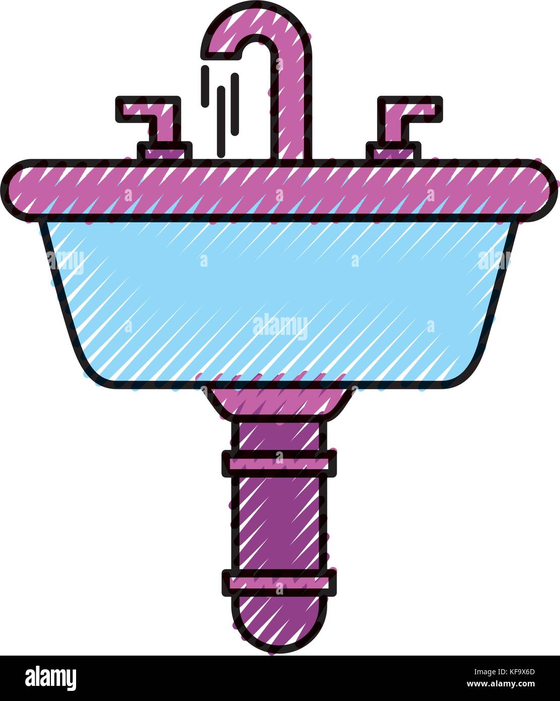 home sink for toilet bathroom ceramic vector illustration Stock Vector ...