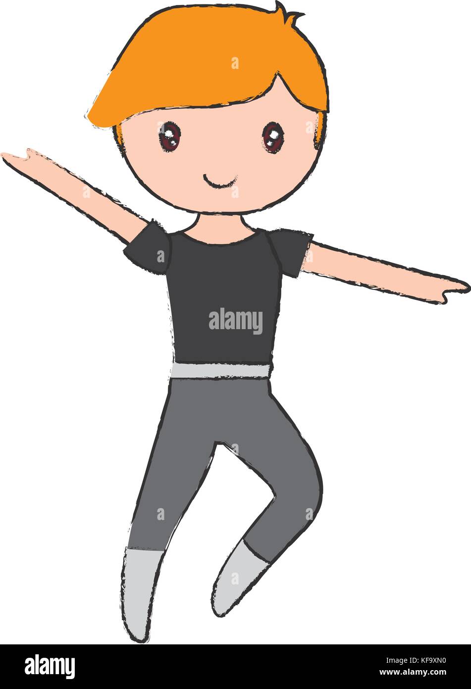 ballet dancer boy icon over white background vector illustration Stock ...