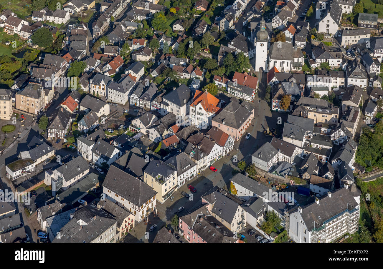 Old town of Arnsberg with Bell Tower, Old Town Hall, Old Market ...