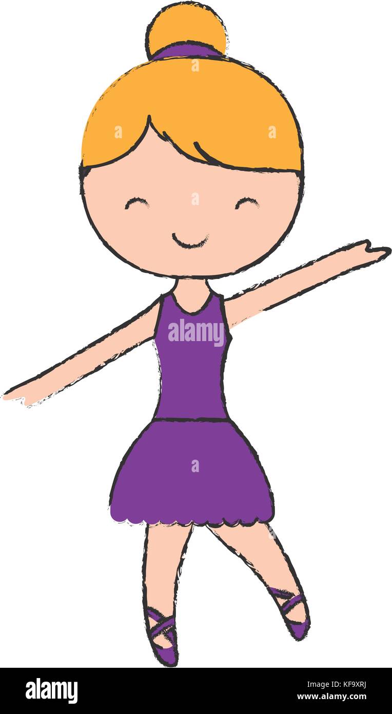 ballet ballerina icon over white background colorful design vector ...