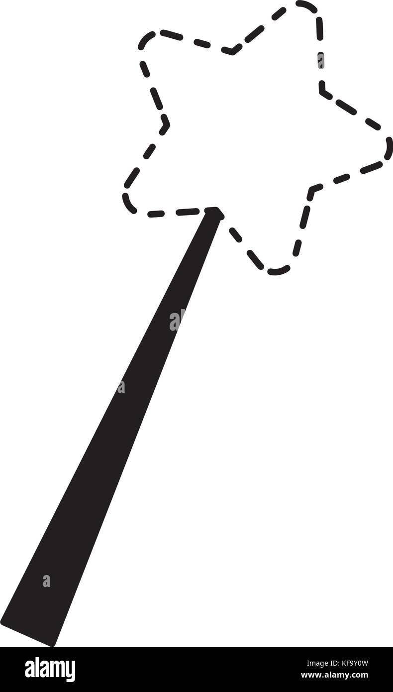 magic wand icon over white background vector illustration Stock Vector ...
