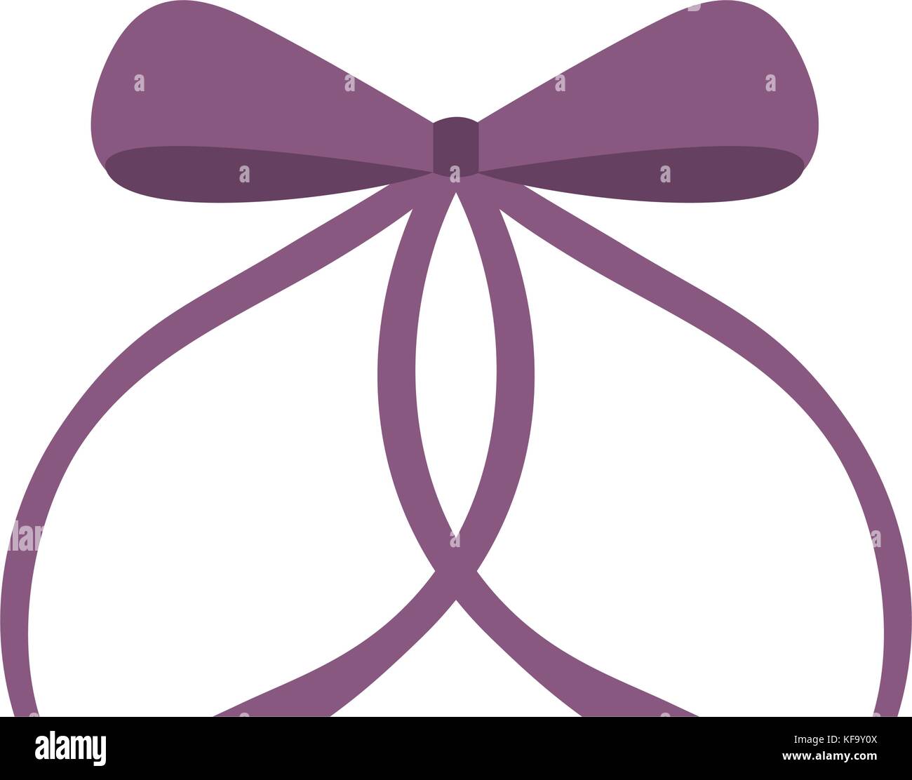 ribbon bow ballet decoration ornament vector illustration Stock Vector ...