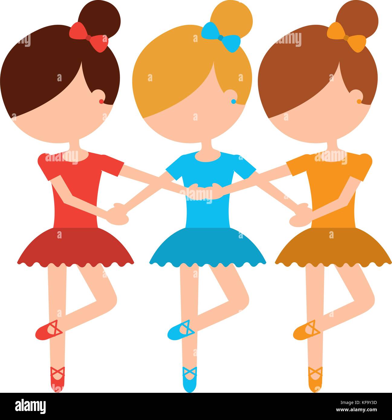Three Girls Stock Vector Images - Alamy