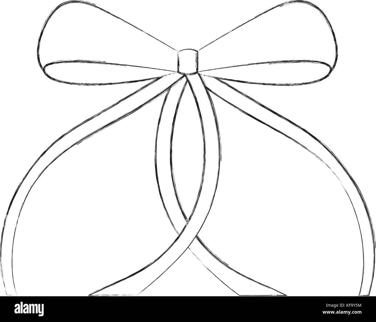 ribbon bow ballet decoration ornament vector illustration Stock Vector ...