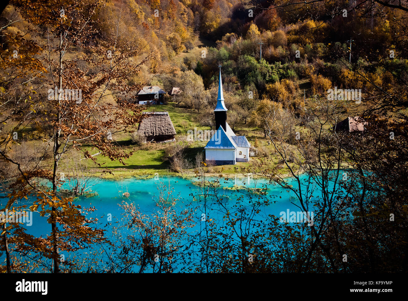 church with its cemetery under contaminated water in Geamana, Romania ...