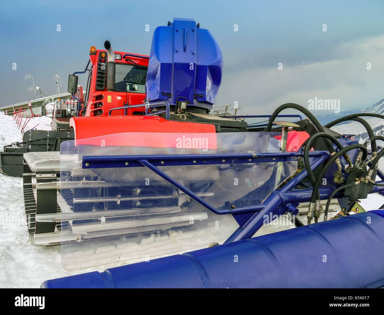 Preparation of the ski track hi-res stock photography and images - Alamy