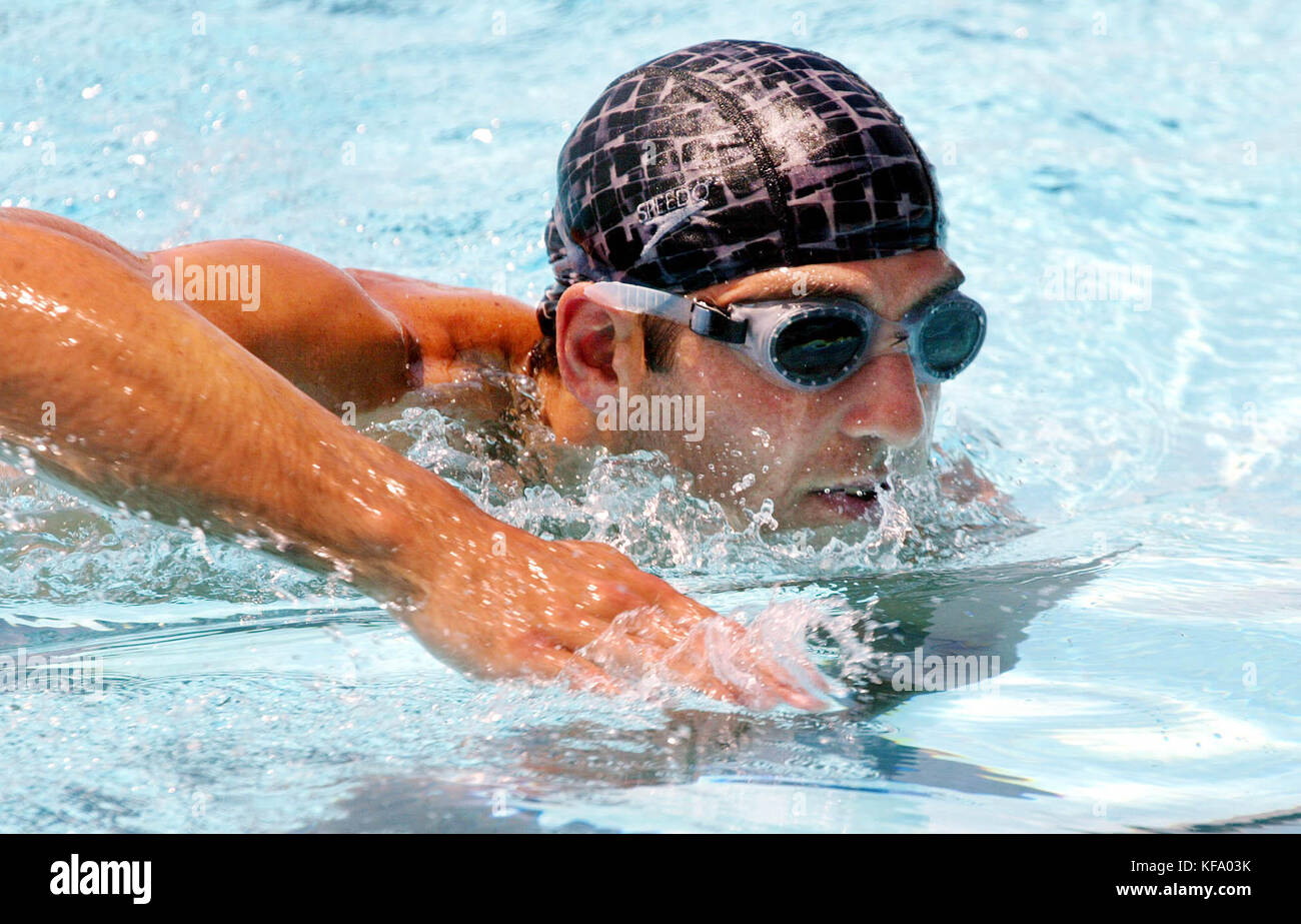 Wolf Wigo of the US Water Polo National Team practicing at the USA ...
