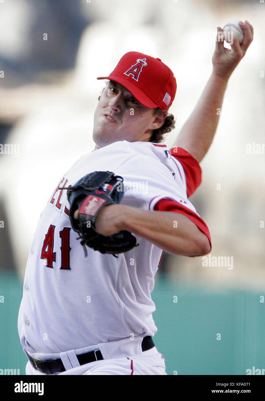 Los Angeles Angels pitcher John Lackey throws against the Minnesota ...