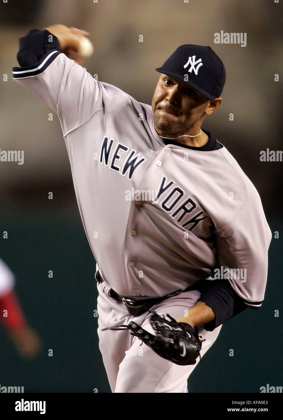 New York Yankees' Shawn Chacon pitches against the Los Angeles Angels ...