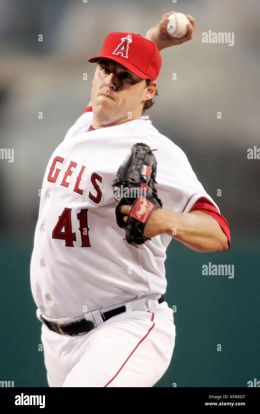 Los Angeles Angels' John Lackey pitches against the Texas Rangers in ...