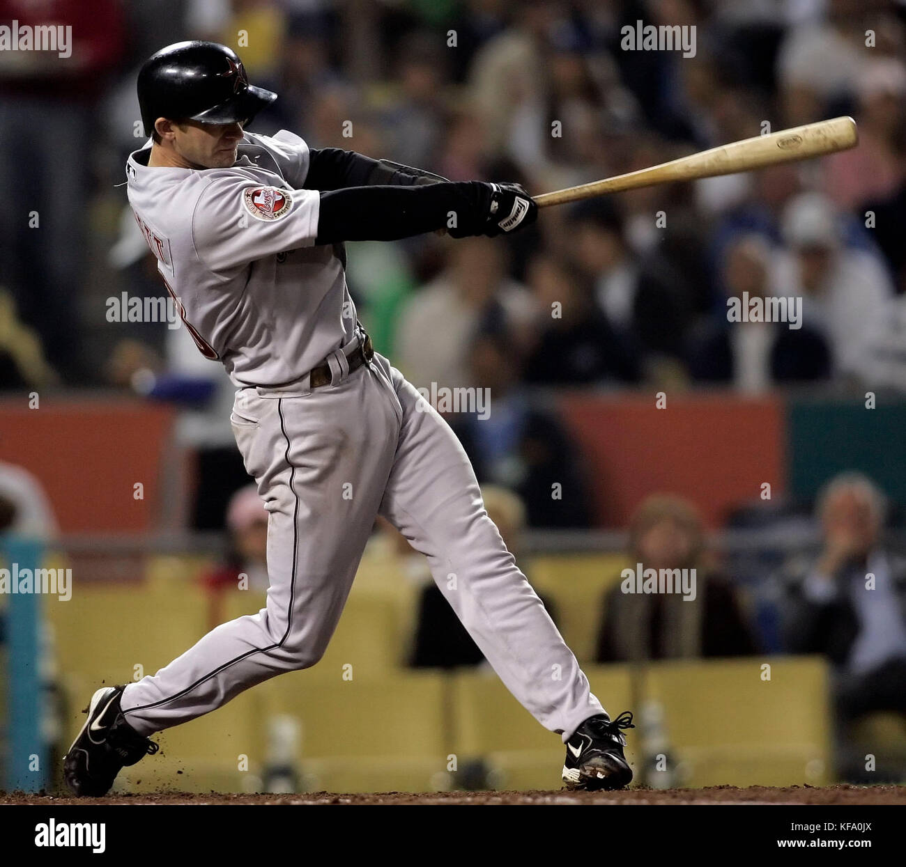 Houston Astros Adam Everett hits a two-run homer off Los Angeles ...