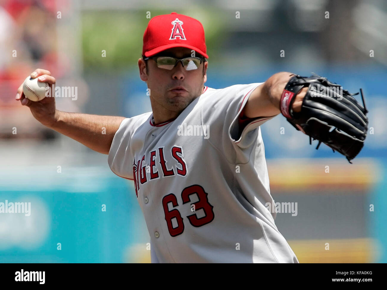 Los Angeles Angels' Kevin Gregg pitches against the Los Angeles Dodgers ...