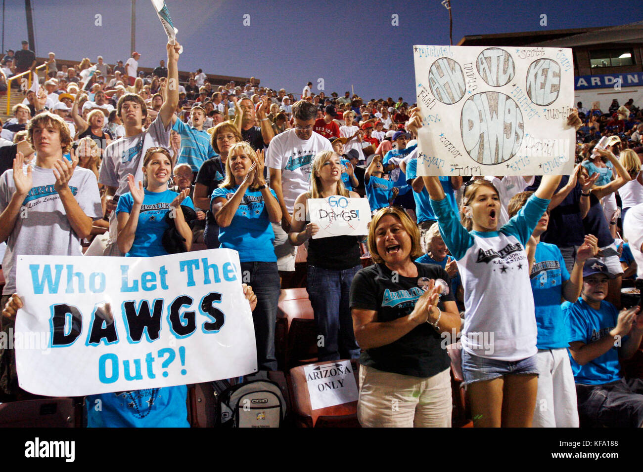 Ahwatukee Foothills fans cheer their team in a the Little League ...