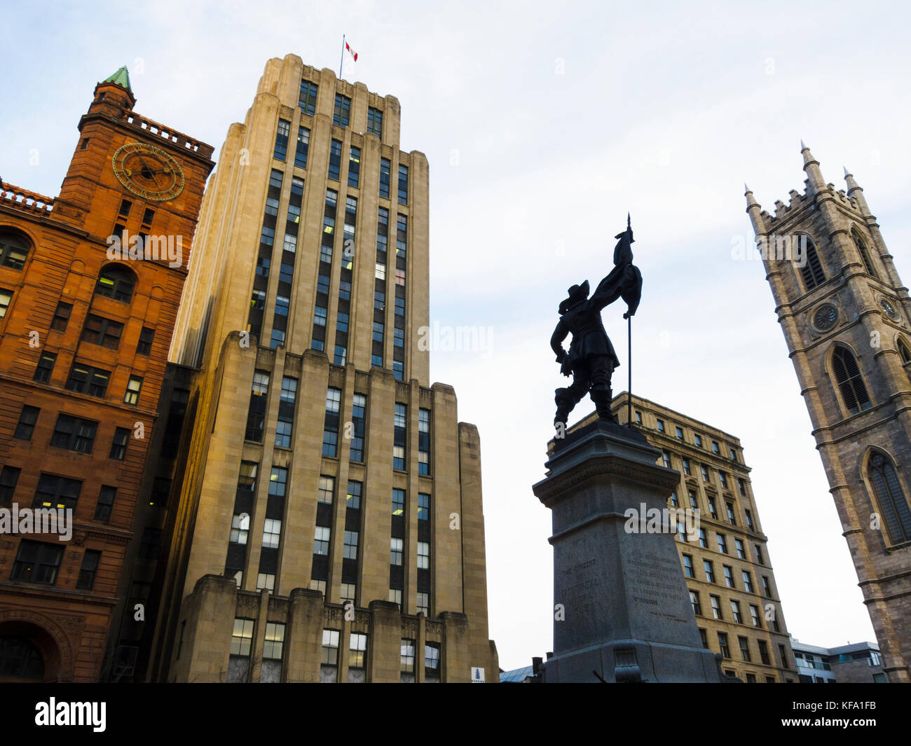 Maisonneuve Monument in memory of Paul Chomedey de Maisonneuve, founder ...