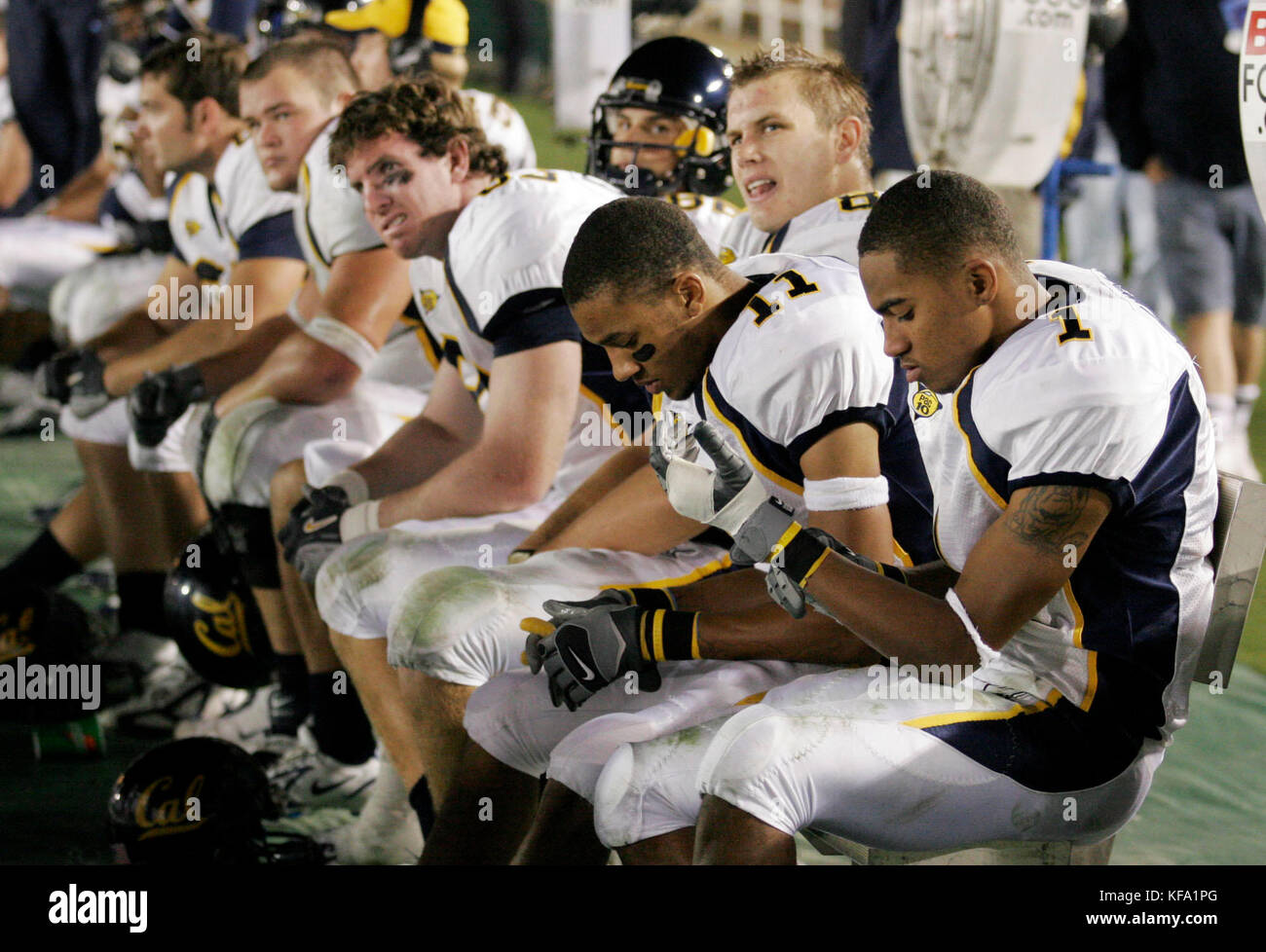 California team members sit hi-res stock photography and images - Alamy