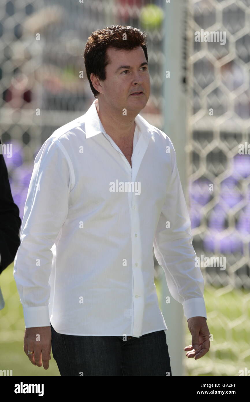 Simon Fuller arrives for the official presentation of David Beckham to ...