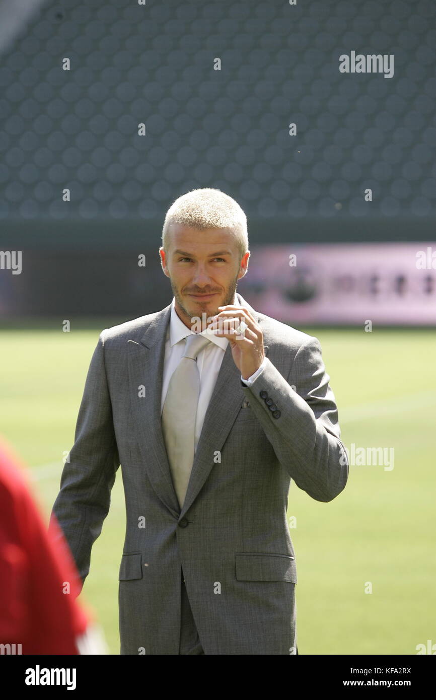 David Beckham arrives at the official presentation of David Beckham to ...