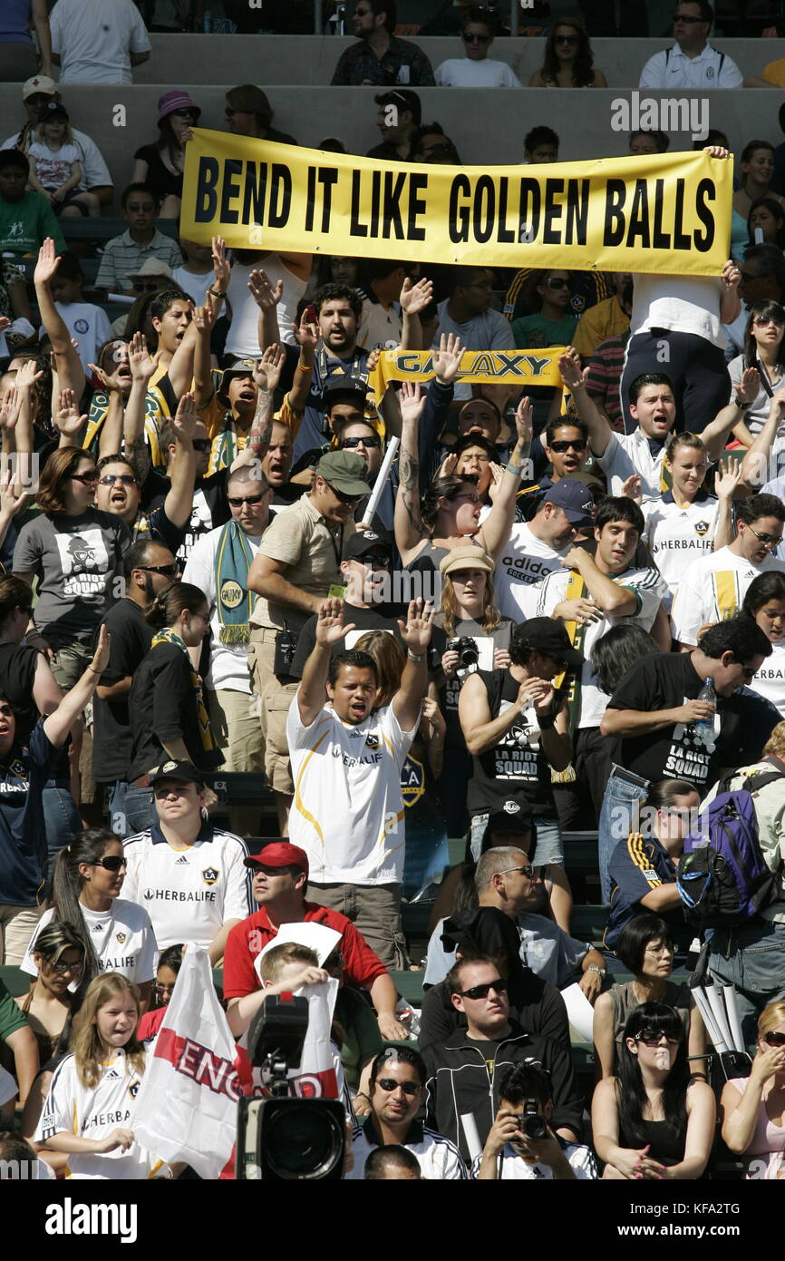Fans of David Beckham in the stands at the official presentation of ...