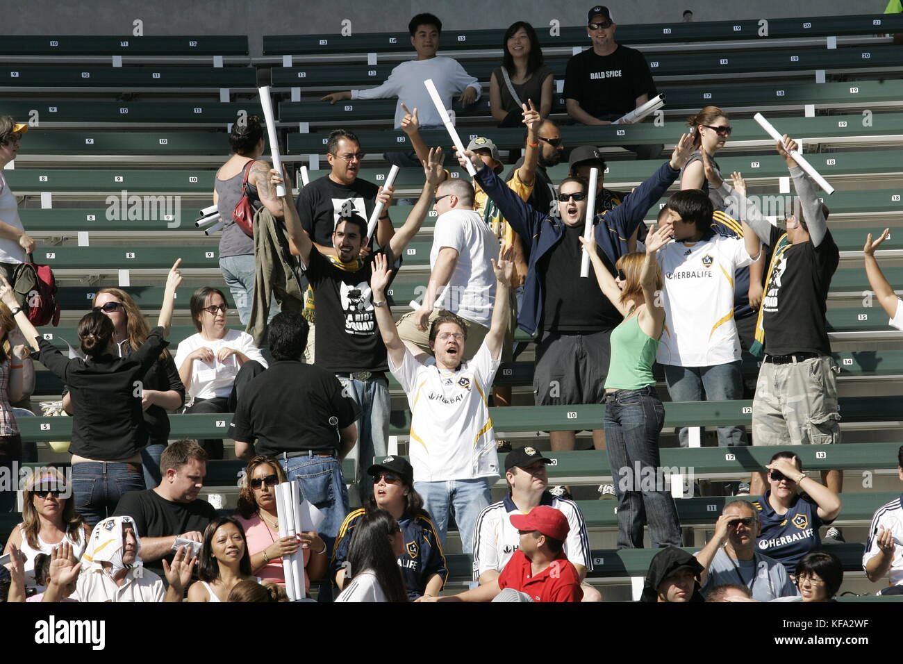 Fans of David Beckham in the stands at the official presentation of ...