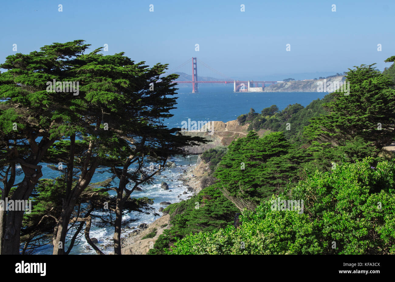 Golden Gate Bridge In The Distance Stock Photo - Alamy