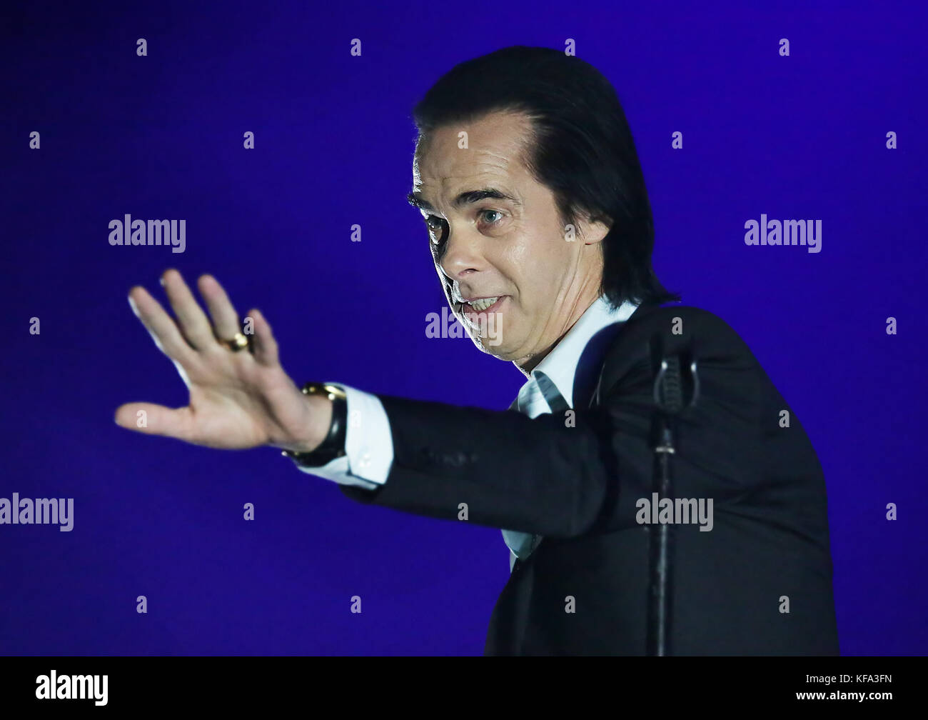 Nick Cave Performing at Manchester Arena Featuring: Nick Cave Where ...