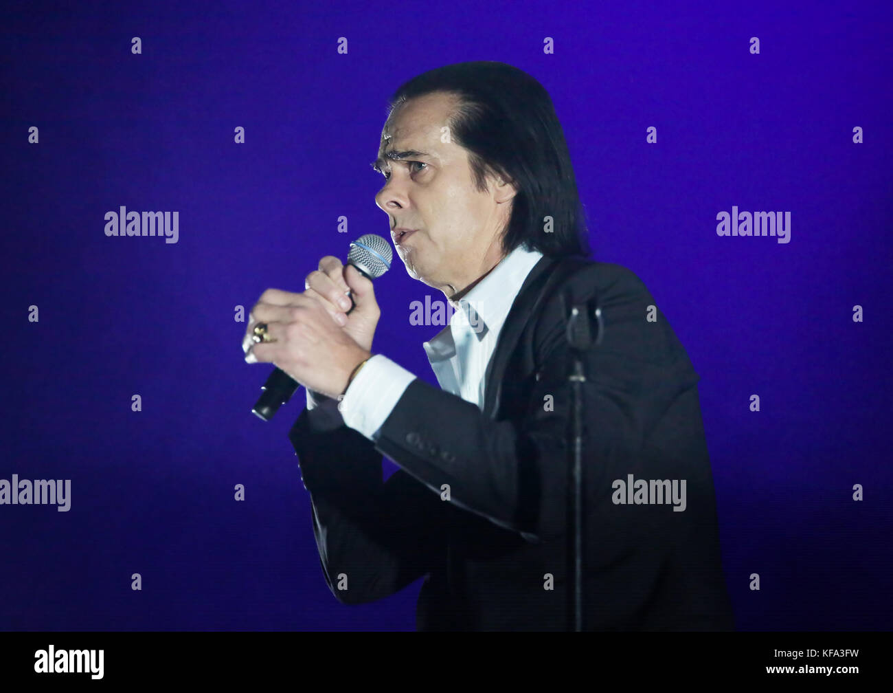 Nick Cave Performing at Manchester Arena Featuring: Nick Cave Where ...