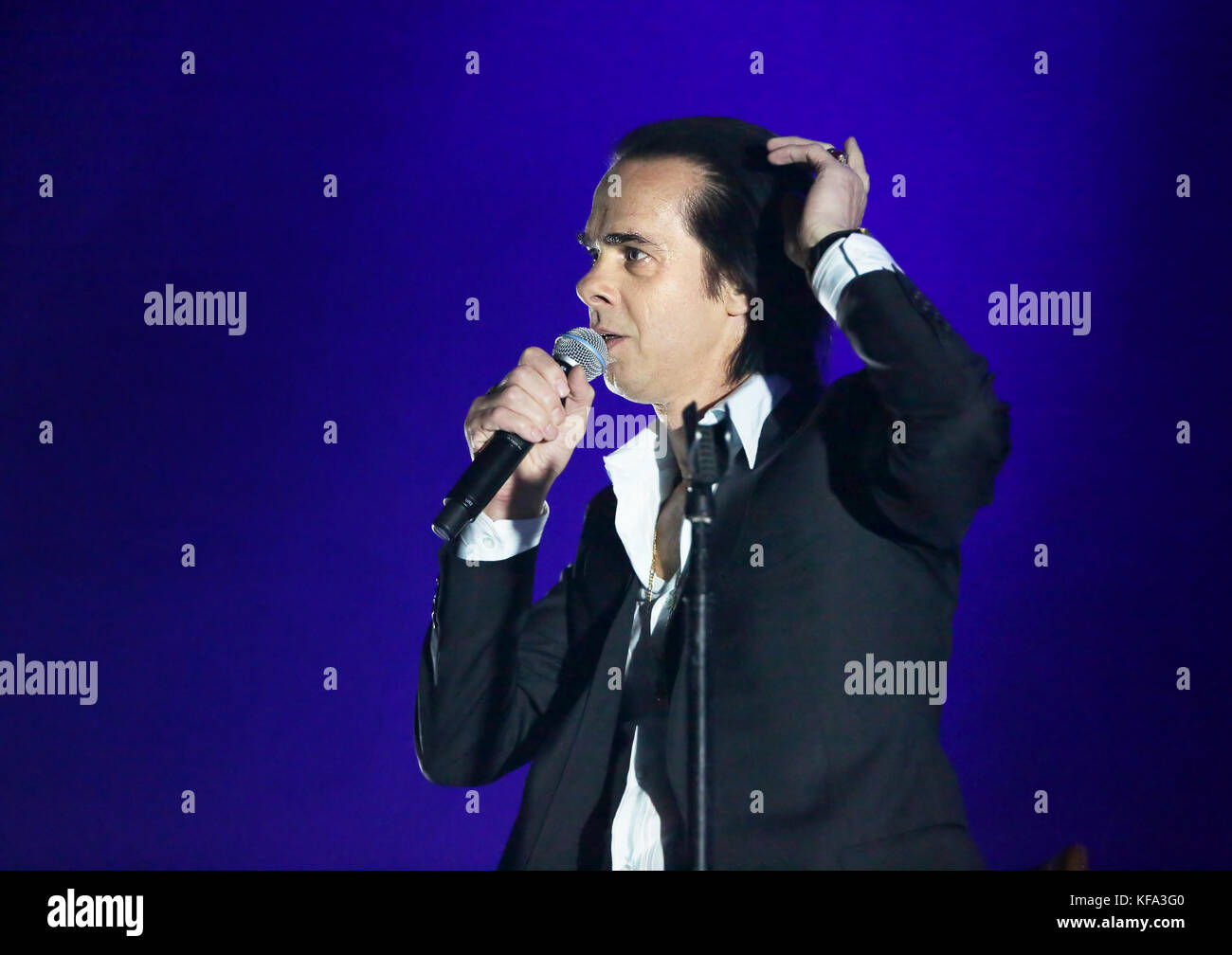 Nick Cave Performing at Manchester Arena Featuring: Nick Cave Where ...