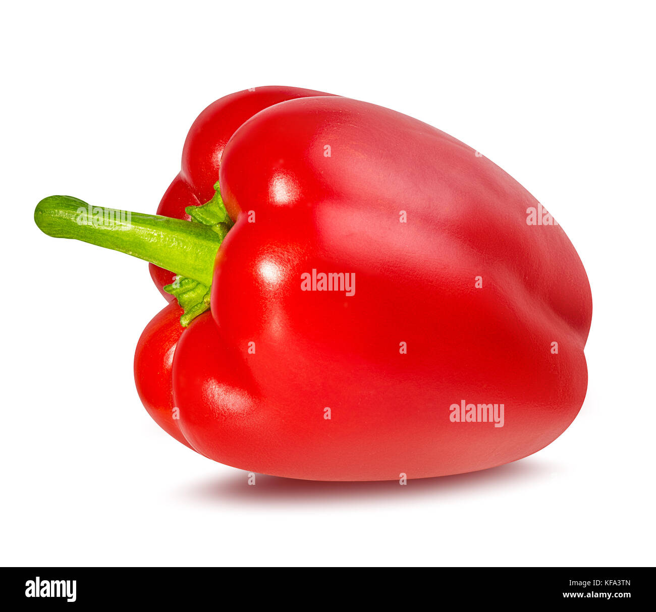 Fresh red pepper isolated on white background with clipping path Stock ...