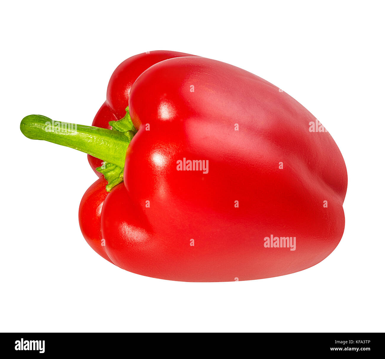 Fresh red pepper isolated on white background with clipping path Stock ...