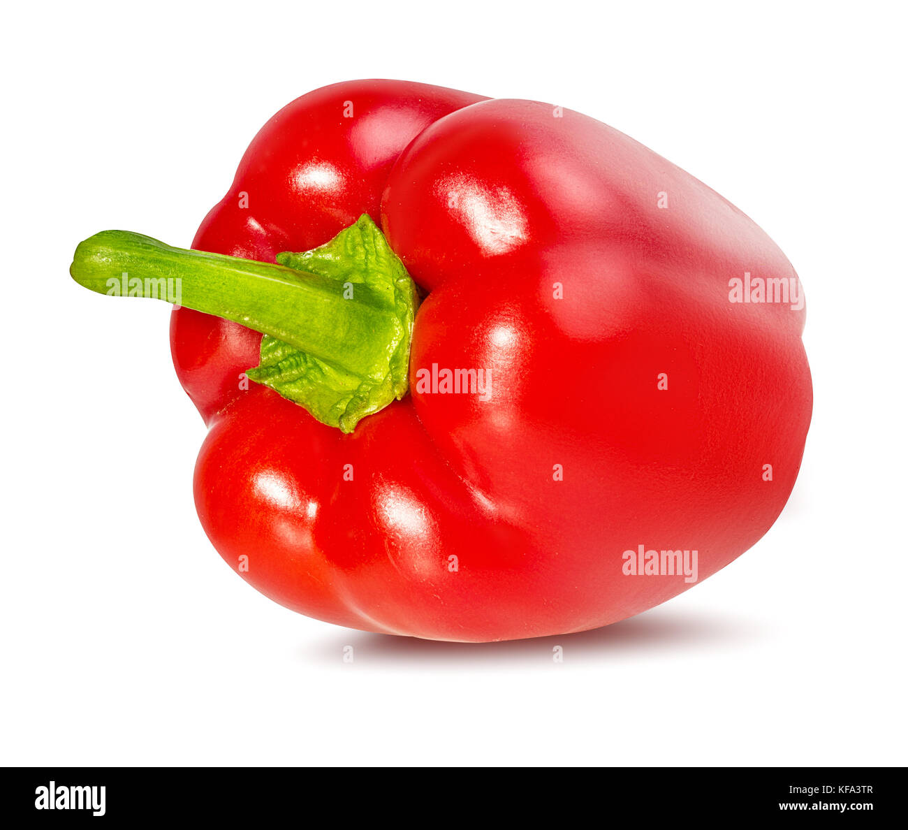 Fresh red pepper isolated on white background with clipping path Stock ...